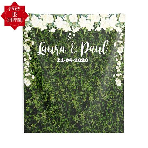 Custom Grass Wall Wedding Backdrop Fabric Greenery Reception Backdrop