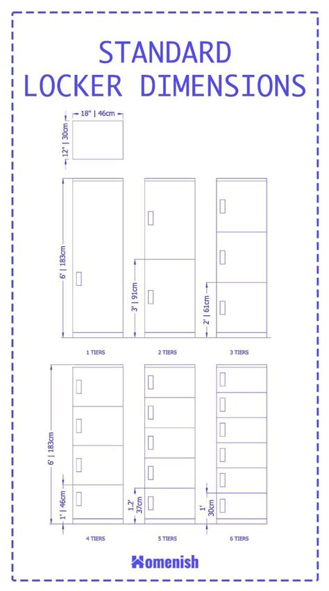 Standard Locker Sizes With Diagram