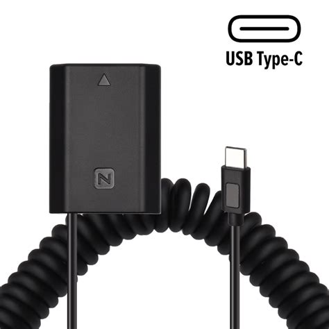 Adaptador Dummy Pd Bateria Sony Np Fz100 Espiral Com Conector Usb C Em Promoção Ofertas Na