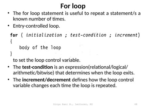 C Programming First Year Notes Unit 2ppt