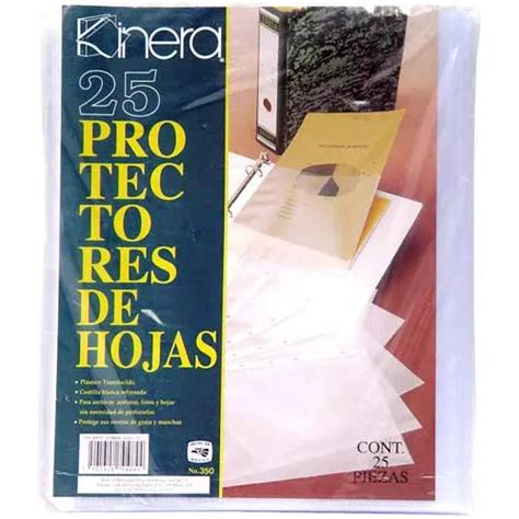 Protector De Hojas Kinera 350 Tamaño Carta Opaco 25 Piezas Meses Sin