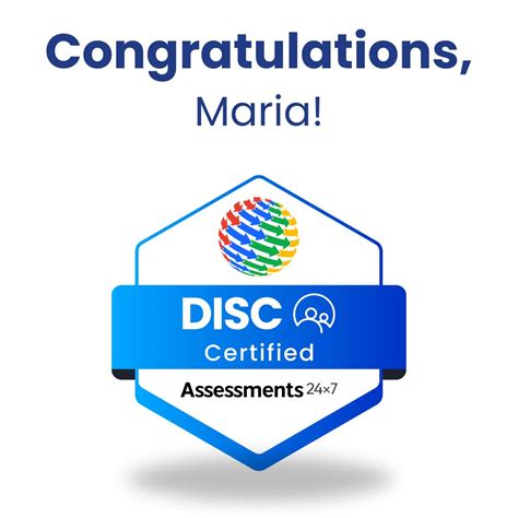 Congrats On Completing Your Disc Practitioner Certification Maria