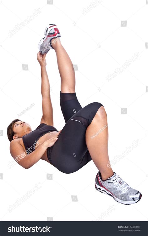 Fitness Woman Stretching Hamstring While Lying Stock Photo 127338029 Shutterstock