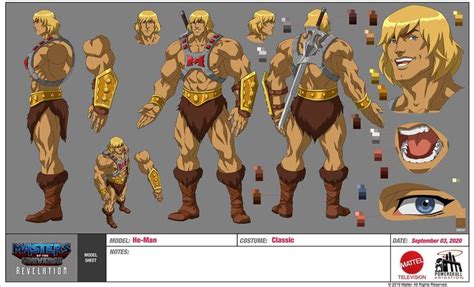 He Man Character Sheet Masters Of The Universe Revelation He Man