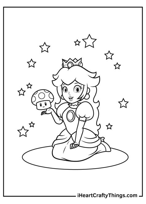 Printable Princess Peach Coloring Pages Updated 2021