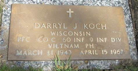 Pfc Darryl Jay Koch 1943 1967 Find A Grave Memorial