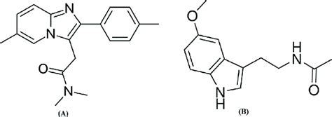Molecular Structure Of Zolpidem A And Melatonin B Download Scientific Diagram
