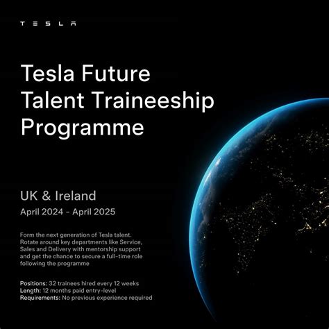 Farhan Ghani On Linkedin 📢 Tesla Future Talent Traineeship Programme