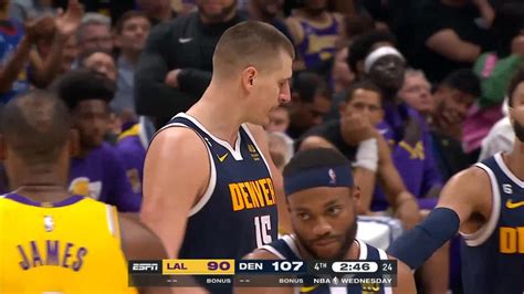 Nikola Jokic With An Assist Vs The Los Angeles Lakers Yahoo Sports