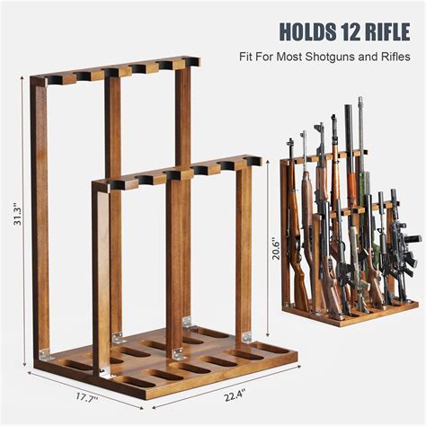 Rifle Rack S Floor Wooden Free Standing S Vertical Gun Rack
