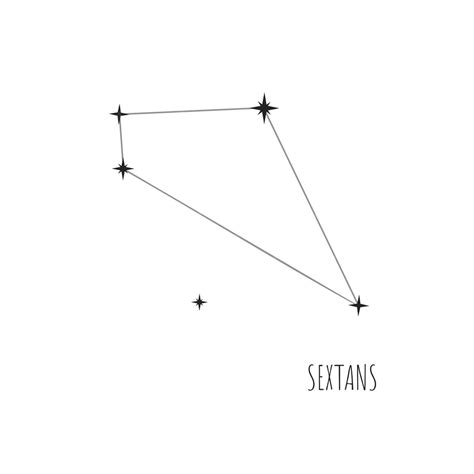 Premium Vector Constellation Sextans Scheme Doodle Sketch Linear Icon