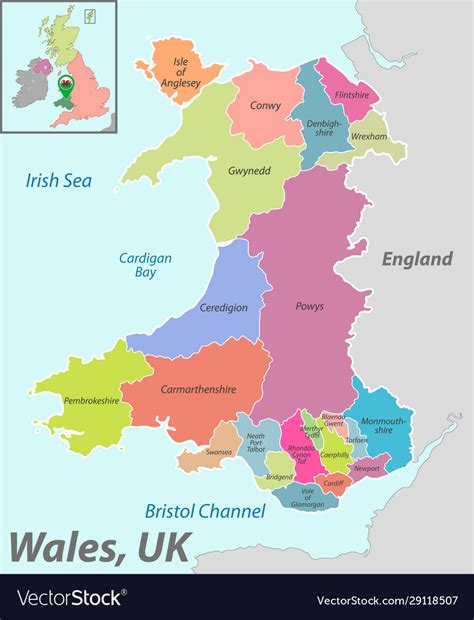 Map Of Wales Printable
