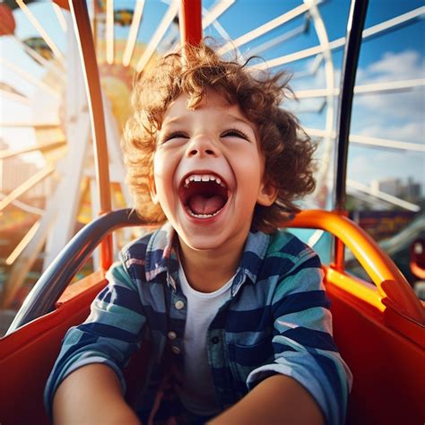 Free Photo Front View Boy Having Fun At Adventure Park