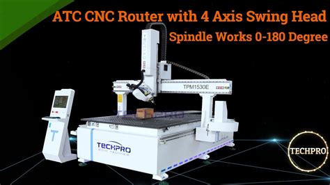 Techpro High End 4 Axis Atc Cnc Router Wood Cnc Machine For Sale Woodworking Atc Cncmachine