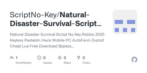 GitHub ScriptNo Key Natural Disaster Survival Script No Key 2025 Natural Disaster Survival