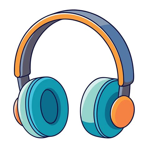 Isolated Cartoon Headphones Illustration On White 60638562 Vector Art