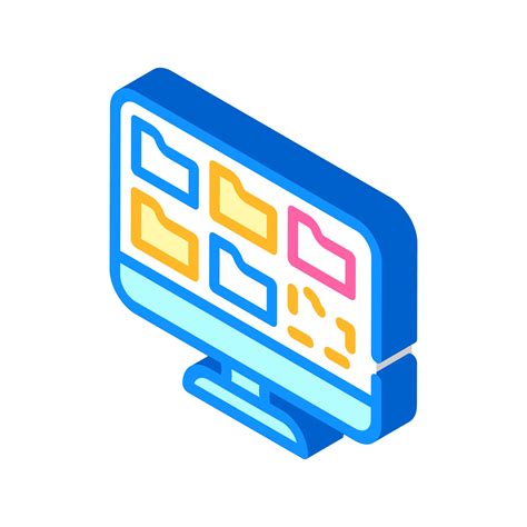Folders Of Operating System Isometric Icon Vector Illustration Vector Art At Vecteezy