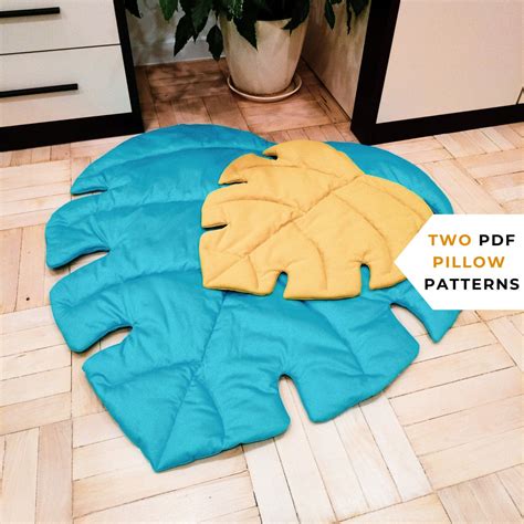 Leaf Sewing Pattern Two Sizes Easy Diy Succulent Pillows For