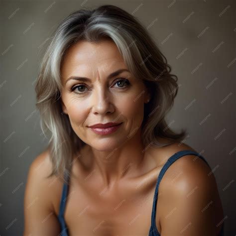 Graceful Mature Woman In Stylish Premium Ai Generated Image