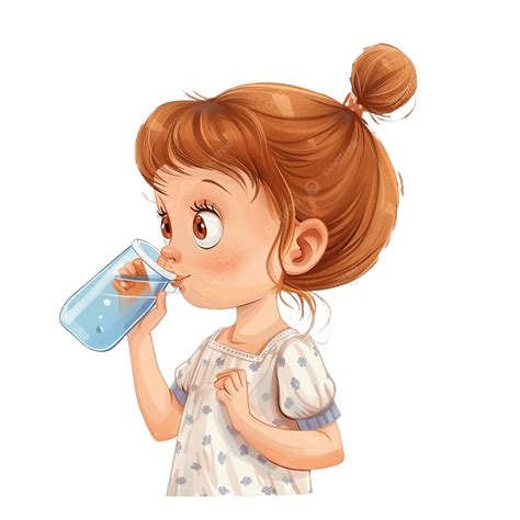 Woman Drinking Water Clip Art Girl Drinking Water Stock Illustrations