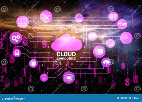 Cloud Computing Concept D Rendering Stock Illustration Illustration Of Communication Mesh