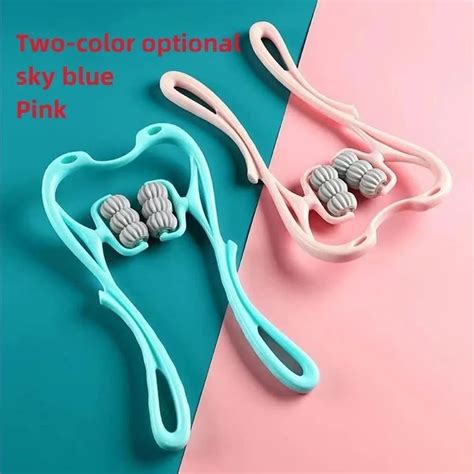 Neck Roller Massager 6 Wheel Pinpoint Roller Neck Spine Massage Tool