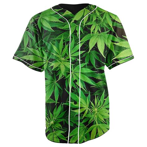 Weeds Button Up Baseball Jersey