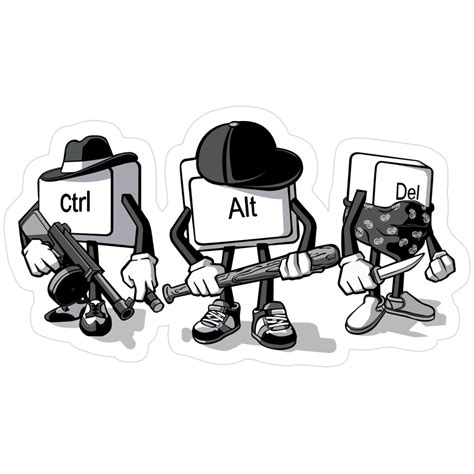 Computer Keyboard Ctrl Alt Del Funny Meme Sticker For Sale By Rampad1 In 2025 Funny Memes