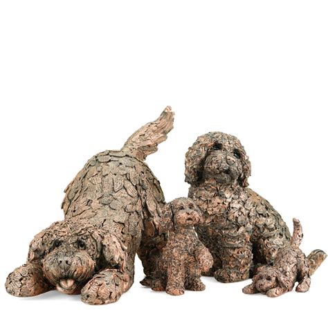 Frith Bella The Cockapoo Begging Dog Cold Cast Bronze Sculpture • The