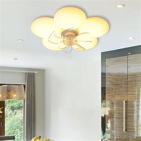 Led Ceilling Light 50 Cm Dimmable Ceiling Fan Metal Acrylic Ceiling