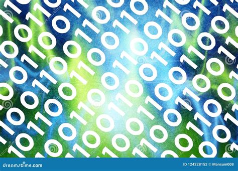 Abstract Binary Code Digital Screen Abstract Background Stock