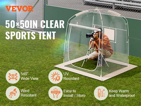 Vevor Sports Tent Instant Tent Shelter Weather Proof 1 Person Clear