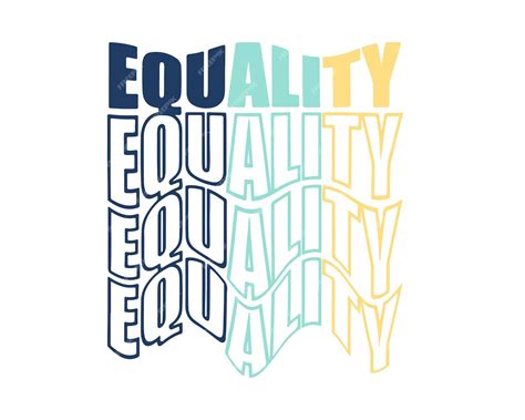 Premium Vector Equality Hand Drawn Lettering Vector Illustration