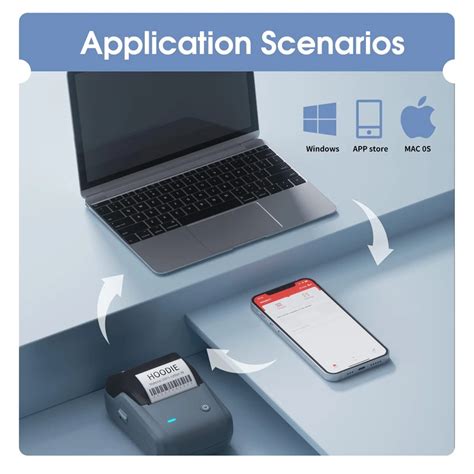 Mini Bluetooth Thermal Label Printer Desk Ready Shop