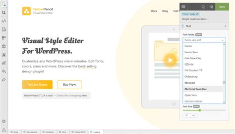 yellowpencil visual css style editor for wordpress download