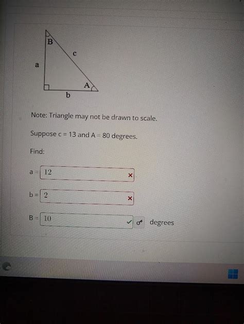 Solved Note Triangle May Not Be Drawn To Scale Suppose