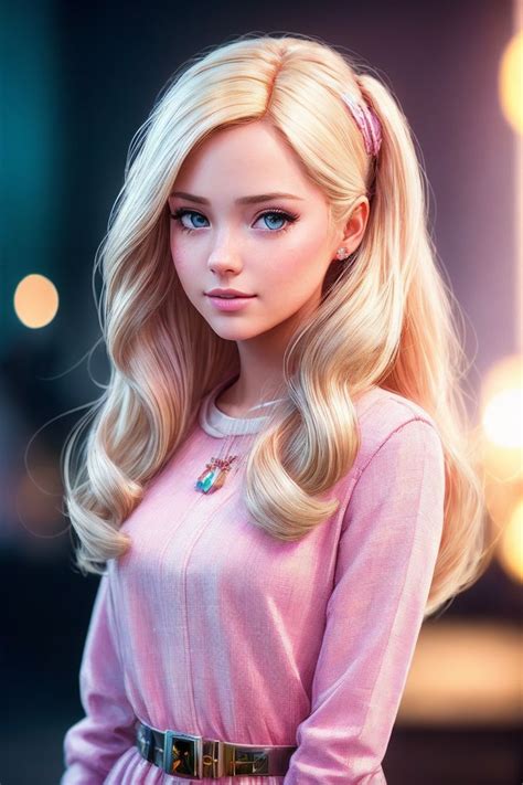 Babrie Blonde Girl With Pink Dress Blonde Girl Blonde With Pink Girl