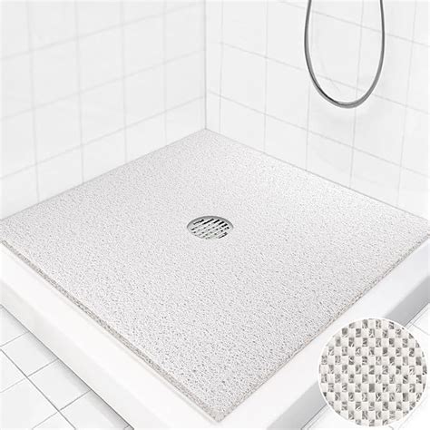 Square Shower Mat Non Slip 36 X 36 Inch Extra Large Loofah