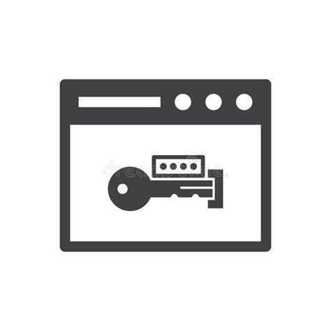 Website Password Lock Icon Stock Illustration Illustration Of Vector