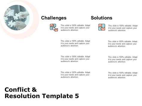 Conflict And Resolution Template Problem Solving Ppt Powerpoint Slides Powerpoint Slides
