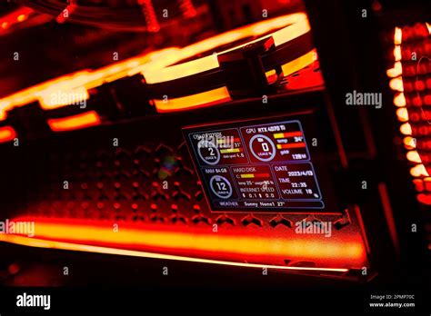Elevate Your Gaming Setup With A Custom Illuminated Display Showing Real Time CPU GPU And RAM