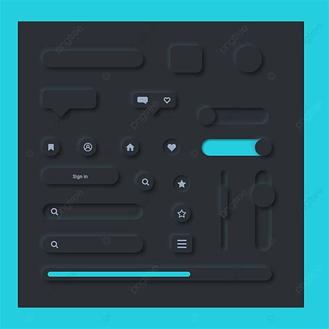 Neomorphism Black Theme For Ui Design Template Download On Pngtree