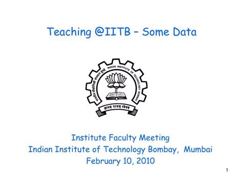 Ppt Teaching Iitb Some Data Powerpoint Presentation Free Download