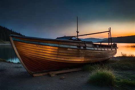 Premium Ai Image A Boat With The Word Rust On The Side