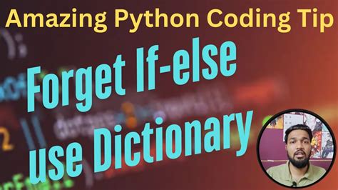 Python Trick Replace If Else With Dictionaries For Cleaner Code Youtube