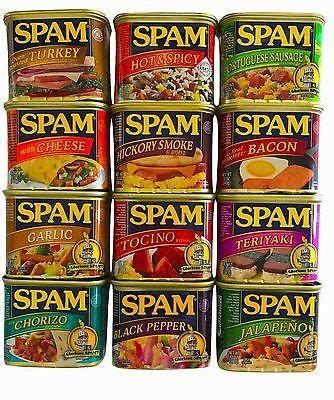 Large Spam Lovers Sampler 12oz Cans Pack Of 12 Different Flavors