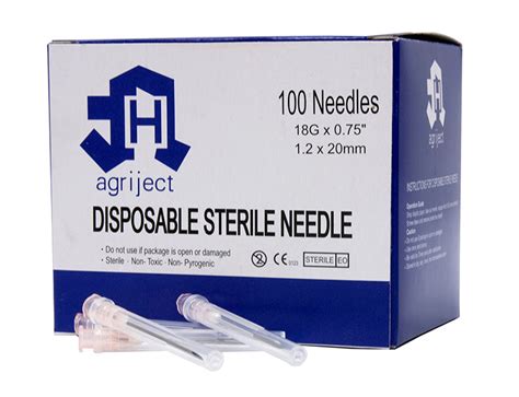 Agriject Poly Hub Needles 18g X 34