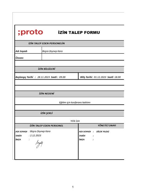 İzin Formu Konferans Pdf