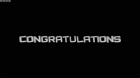 Silver Congratulations Text Animation 3d Text Animation 33161598 Stock Video At Vecteezy
