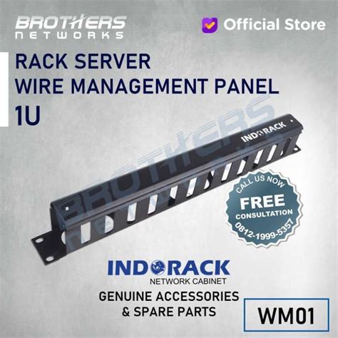 Jual Wire Management 1u Wm01 Horizontal Cable Wiring Indorack Rack